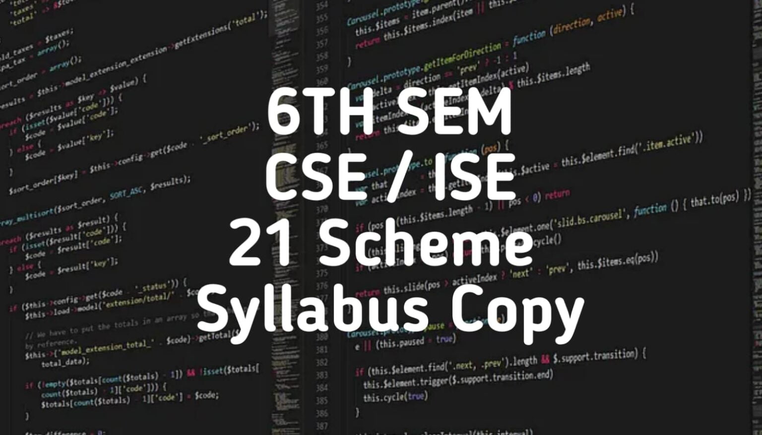 CSE / ISE - 22/21 Scheme - VTU Edge